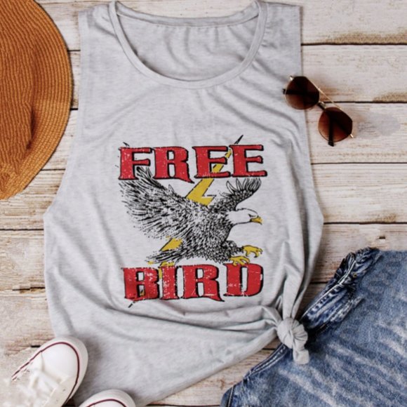 Mephobia | Tops | Boho Free Bird Eagle Graphic Tank Top | Poshmark